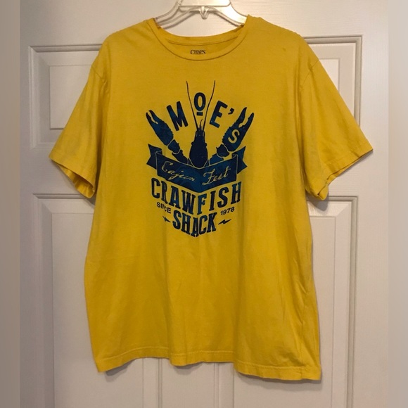 Chaps | Shirts | Chaps Ralph Lauren Mens L Yellow Moes Vtg Short ...